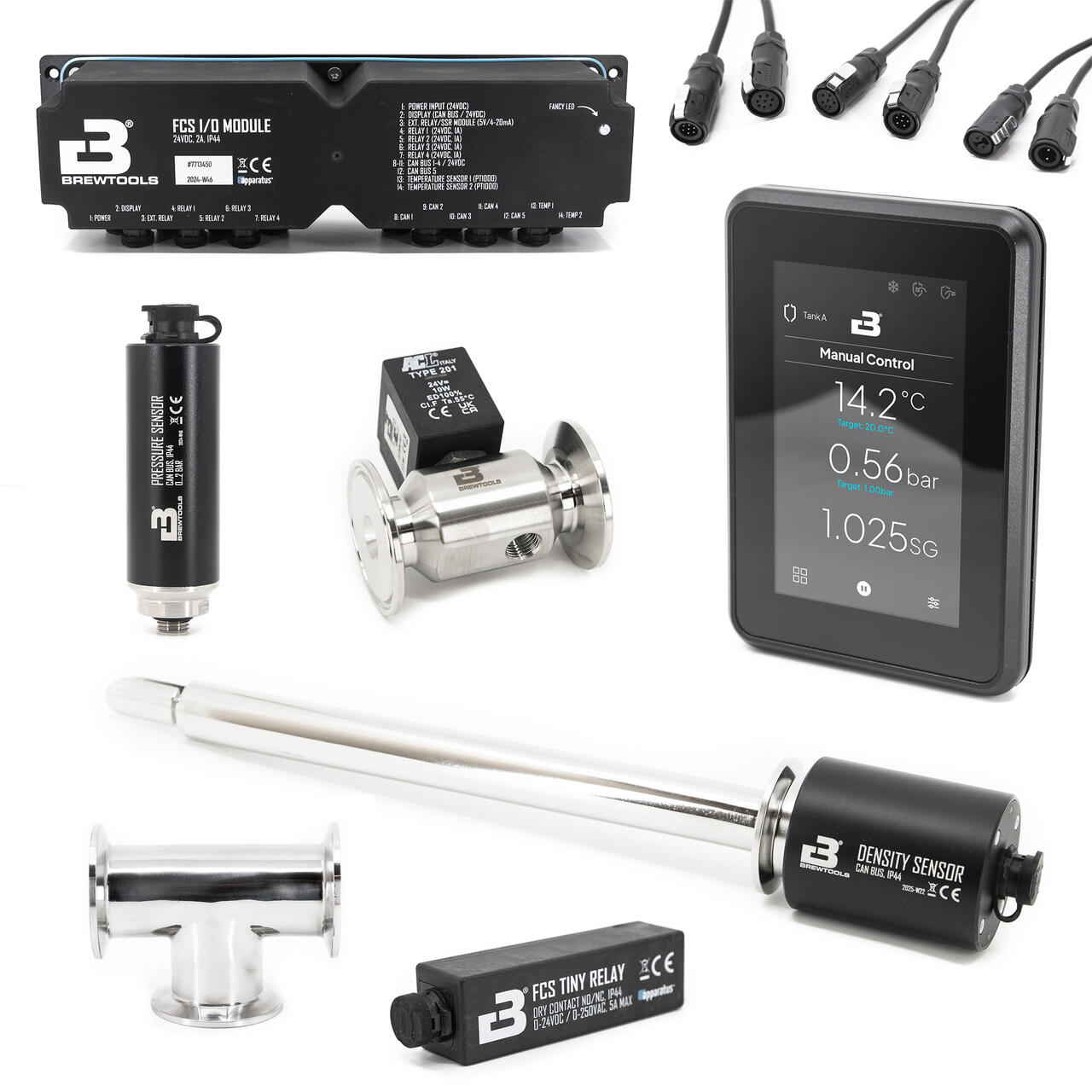 FCS Starter Kit, Pro Tanks w/Density Temp, Spunding, Density, Tiny ...
